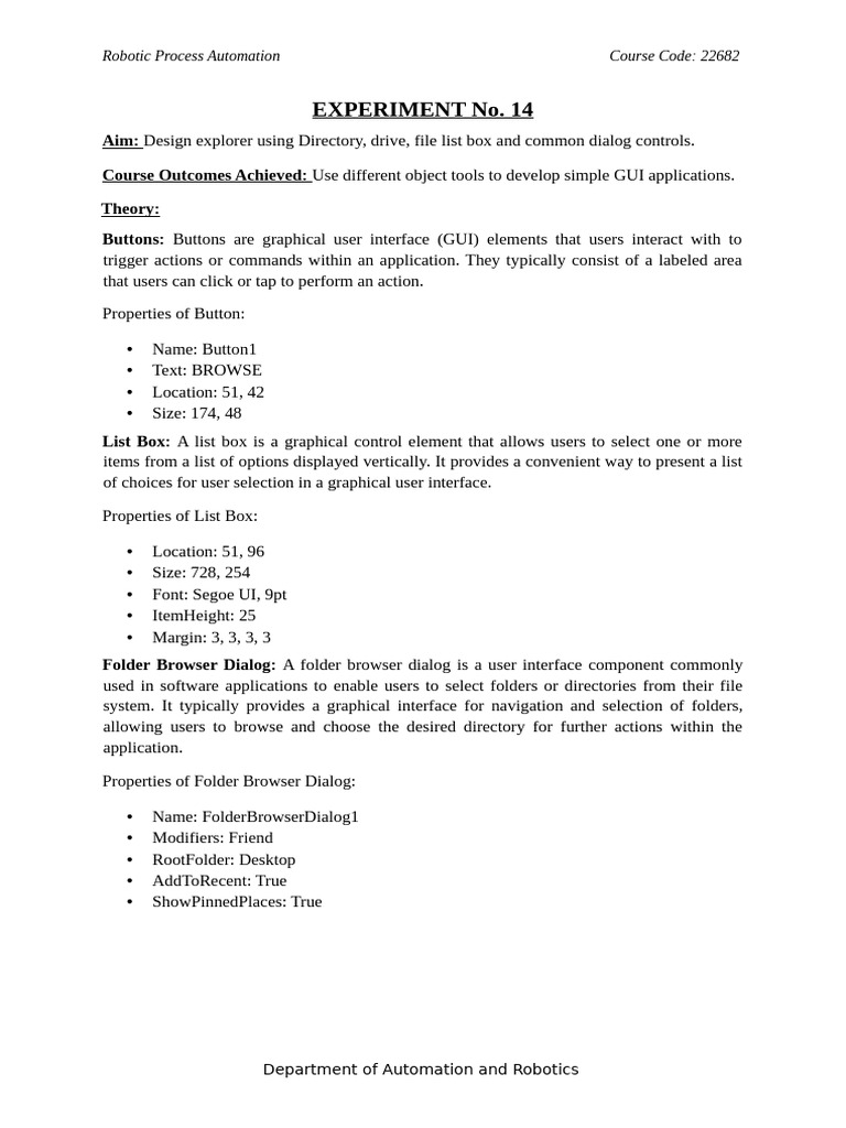 EXPERIMENT NO. 14 | PDF | Graphical User Interfaces | System Software