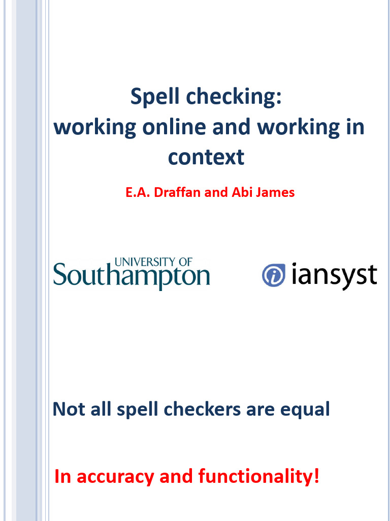 Spell Checking Strategies for Online Work | PDF | Computing