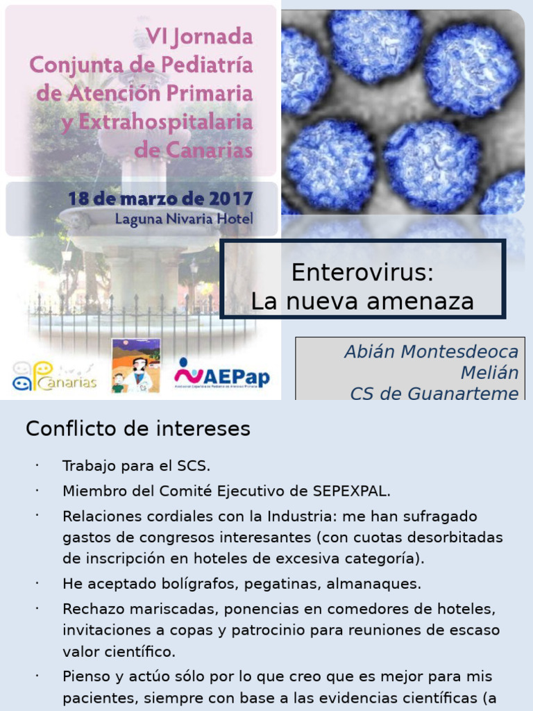 Enterovirus Jornada 2017 | PDF | Enfermedades y trastornos humanos ...
