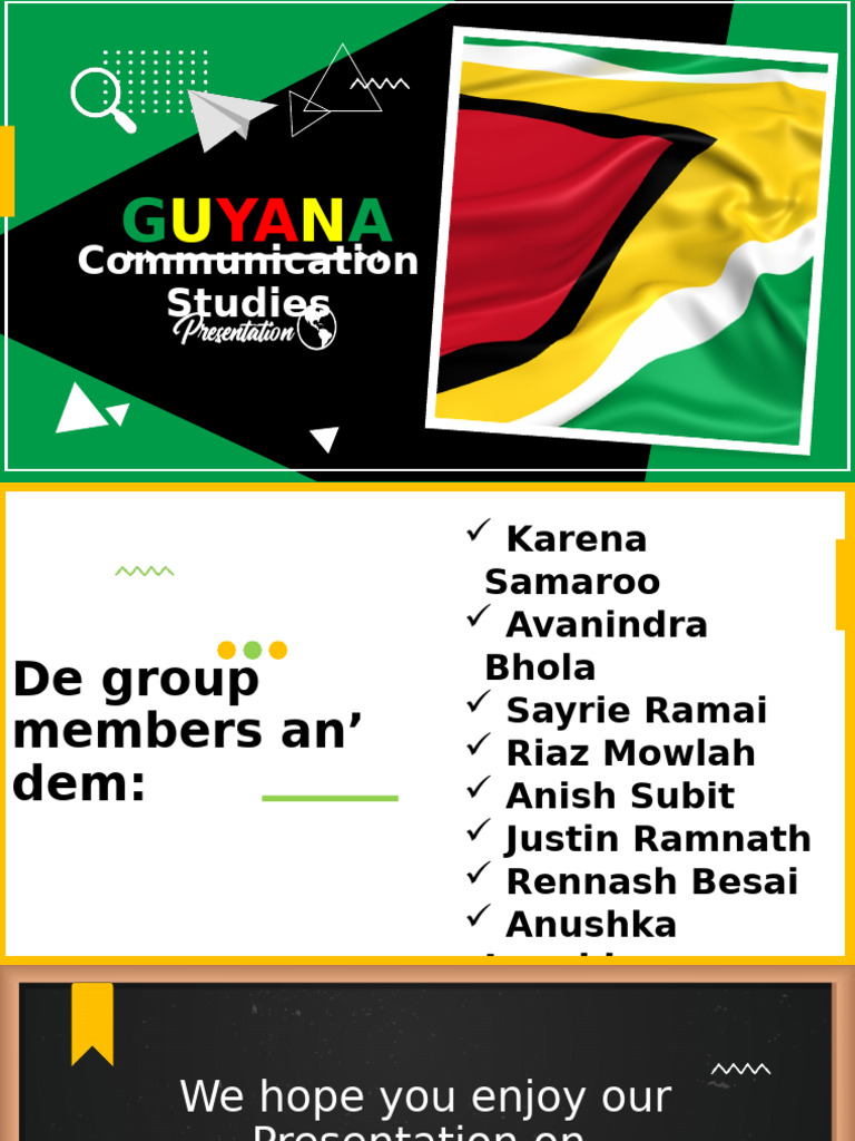 Guyana: History, Language, and Culture | PDF | Guyana | Linguistics