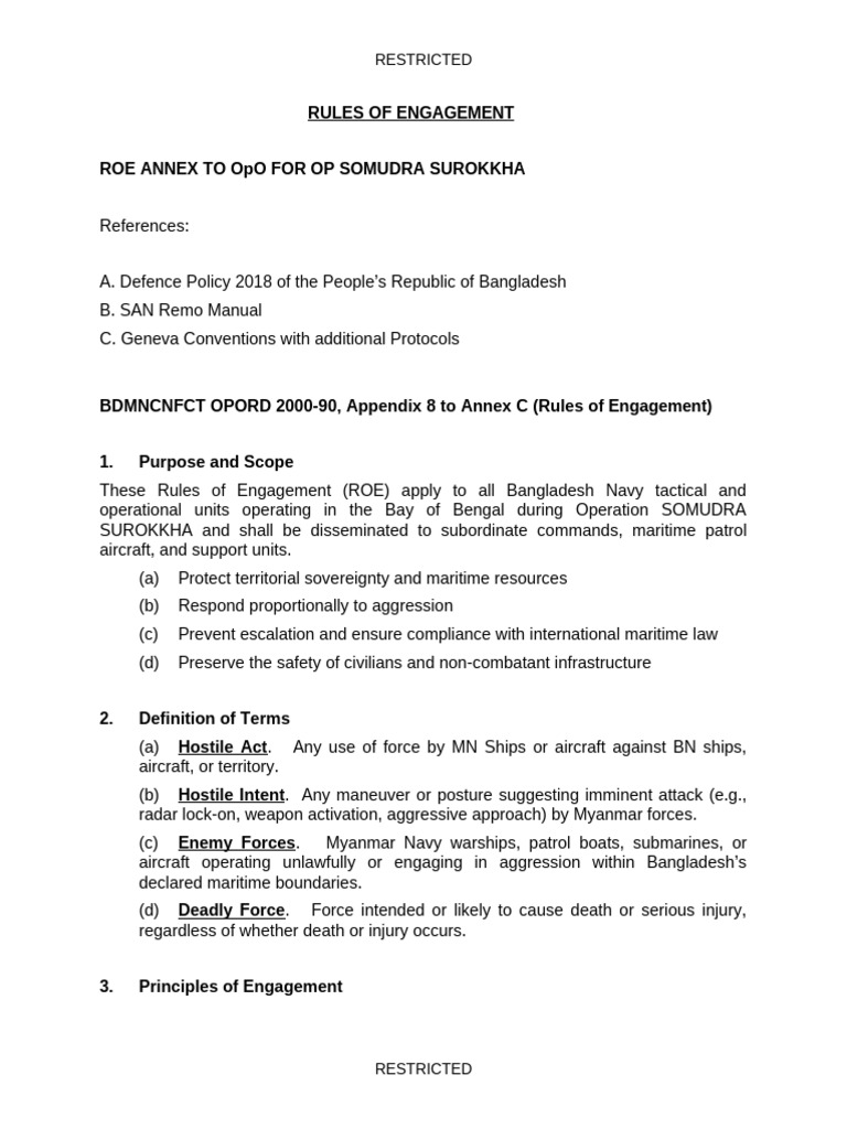 Rules of Engagement - v2.0 | PDF | Civilian | Prisoner Of War