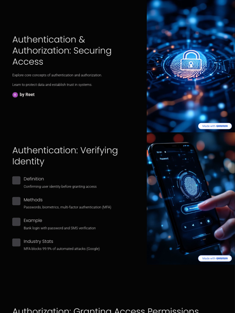 Authentication and Authorization Securing Access | PDF | Authentication | Access Control