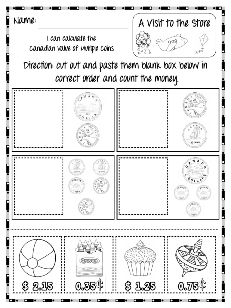 A Visit To The Store Cut Paste | PDF