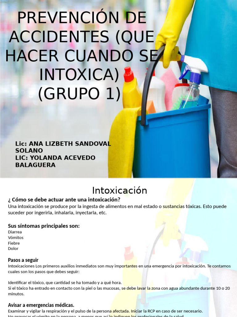 Actuación ante Intoxicaciones: Primeros Auxilios | PDF