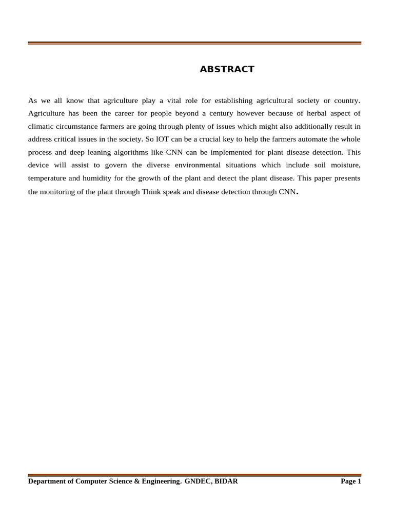 2K25 Rep Plant Disease Detection and Growth Monitoring Using Iot | PDF | Internet Of Things ...
