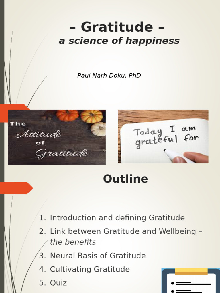 Gratitude Lecture | PDF | Gratitude | Dopamine
