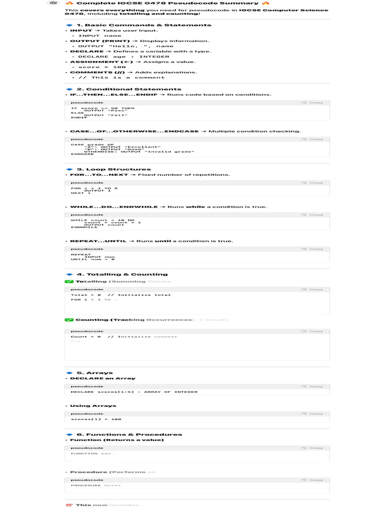 PSEUDOCODE!! | PDF