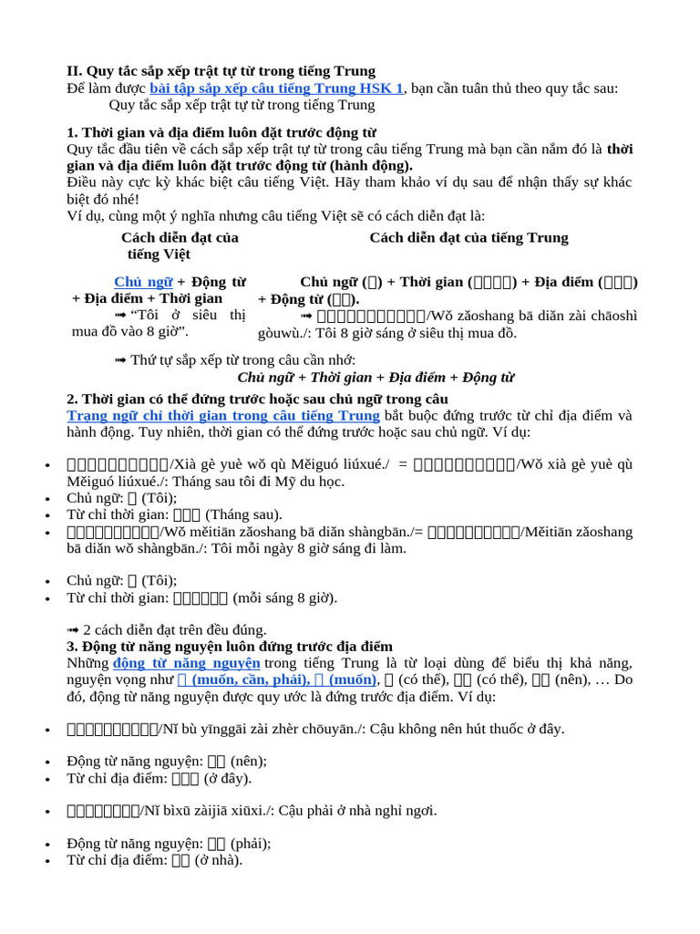 Sắp xếp câu TQ | PDF