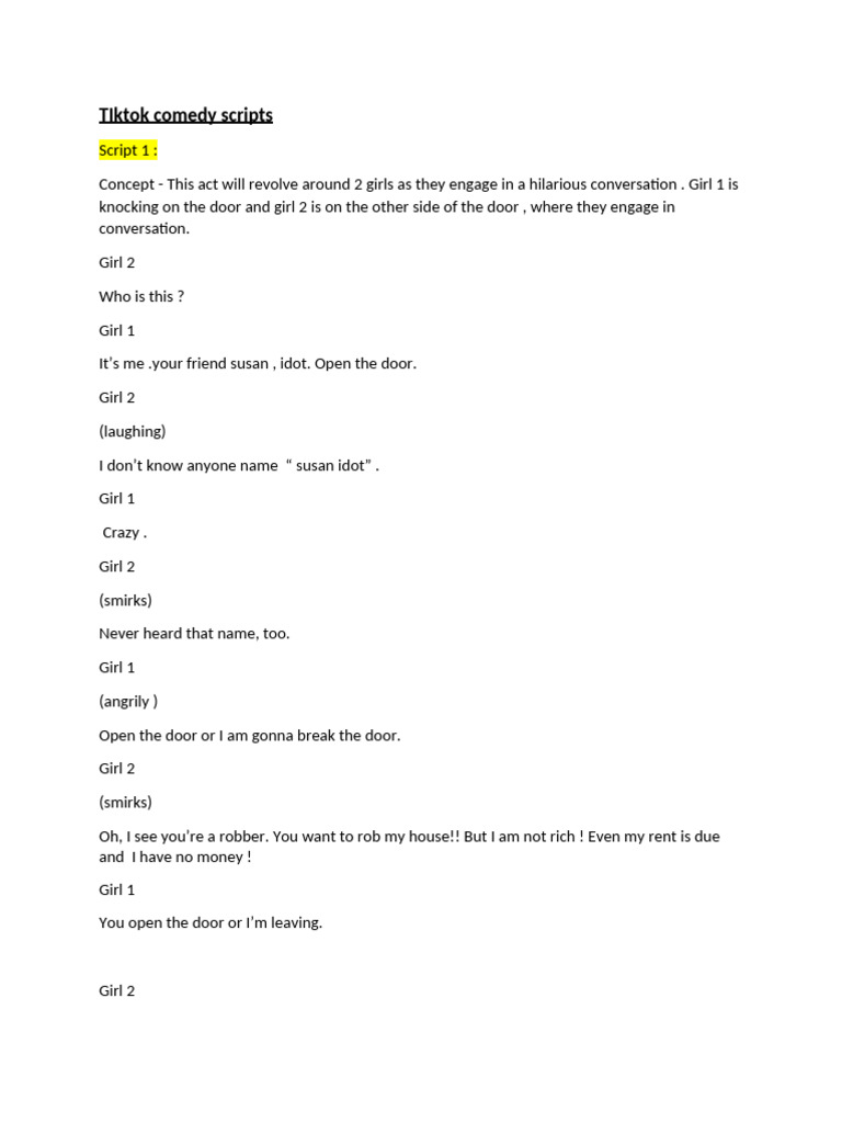 Tiktok Scripts | PDF