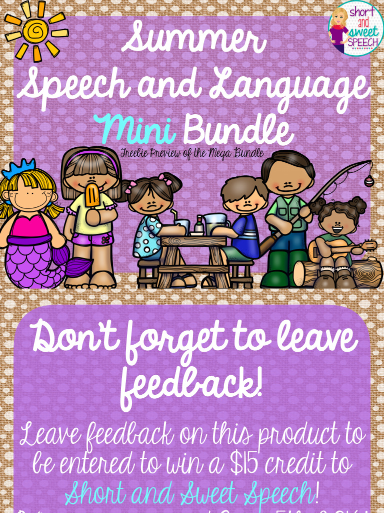 Summer Speech and Language Bundle: Freebie Preview of The Mega Bundle | PDF