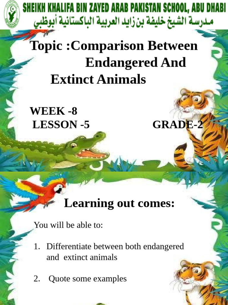 Endangered vs. Extinct Animals Explained | PDF