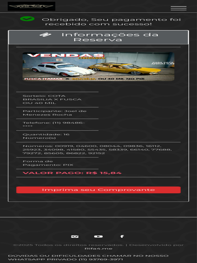 Garage Ragway - O Melhor Sistema para Seus Sorteios | PDF