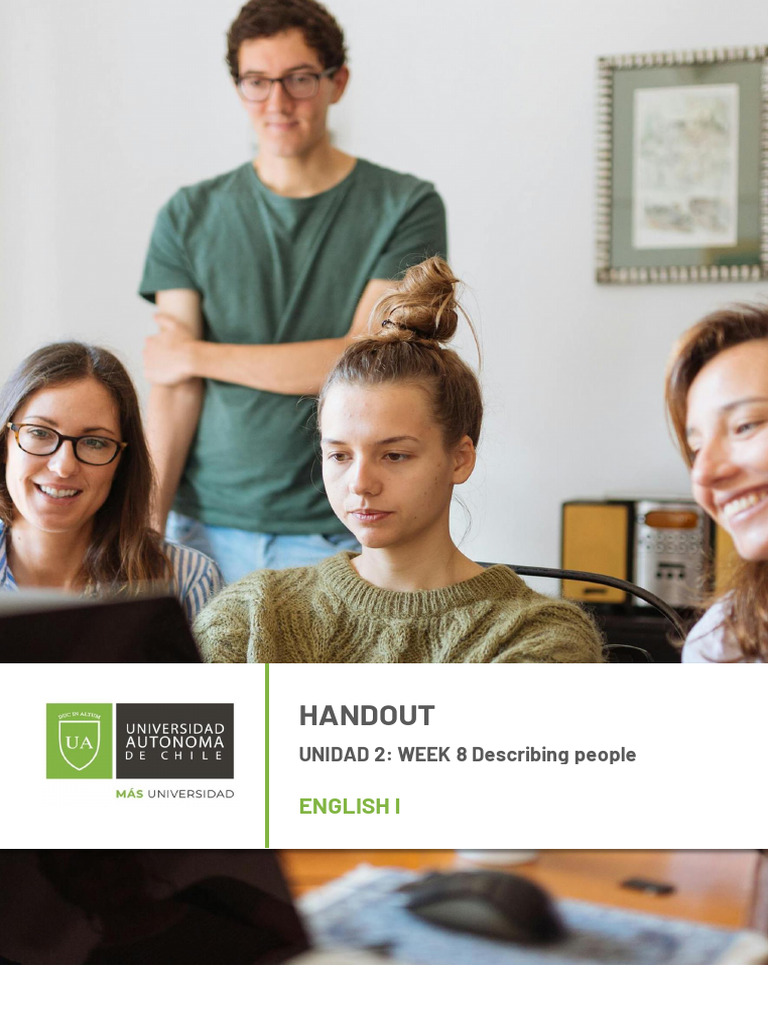 Handout Week 8 (Describing People) Depto de Idiomas UA 2025 | PDF ...