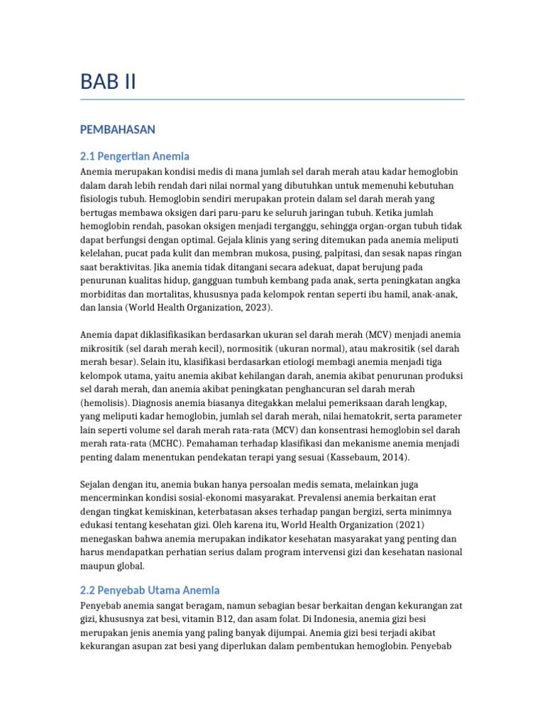 BAB_II_Pembahasan_Anemia | PDF