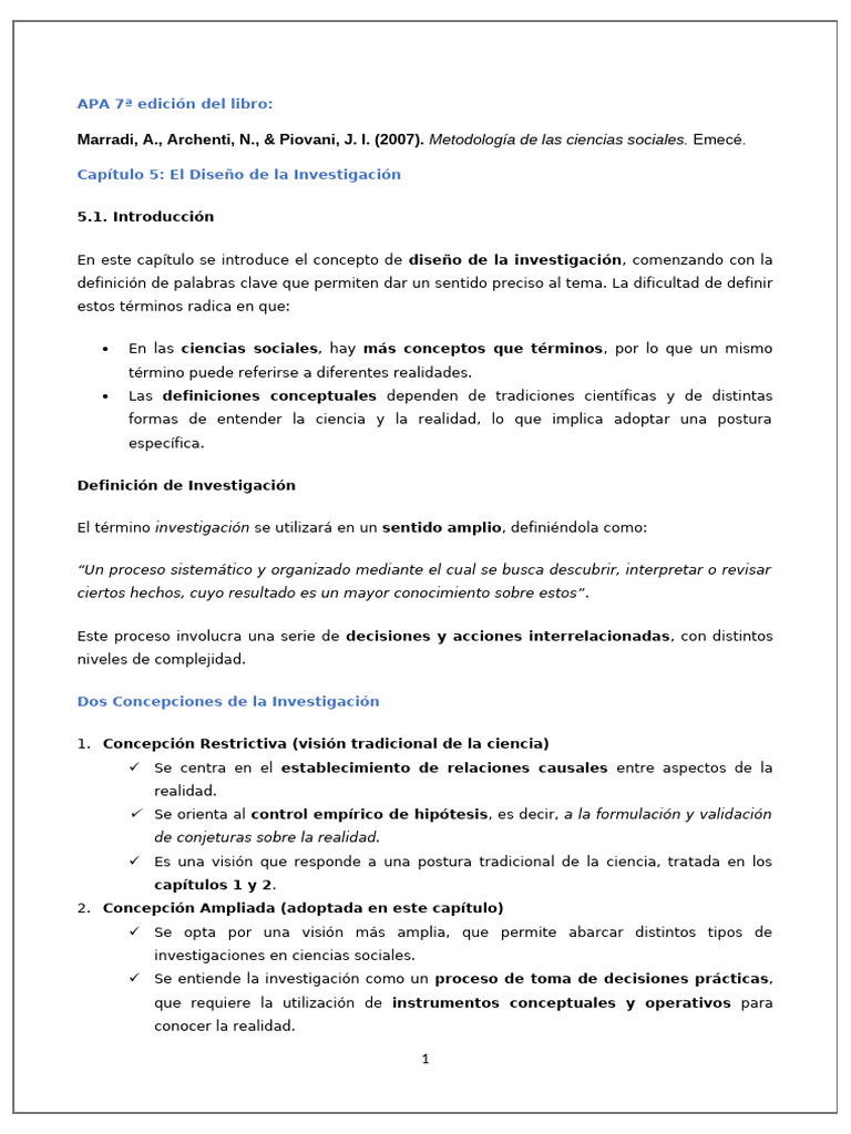 Marradi, Archenti y Piovani, 2007 | PDF | Muestreo (Estadísticas) | Diseño