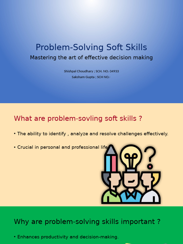 Problem Solving Skills | PDF