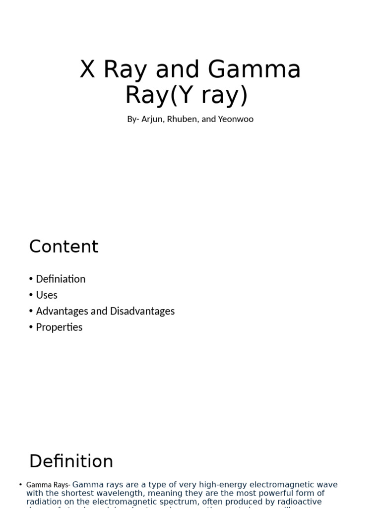 Gamma and XRay | PDF