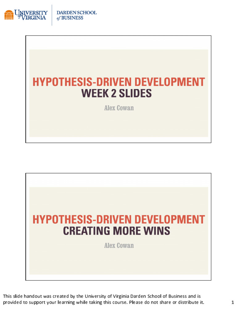 HDD - Week 2 - Slide Handout | PDF | Learning | Psychological Theories