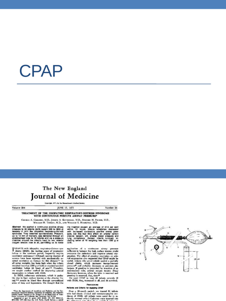 CPAP in Neonatal Lung Management | PDF | Lung | Exhalation