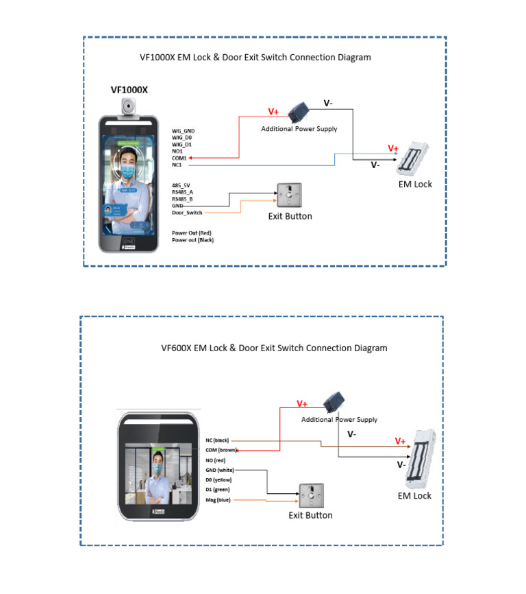 Vecos V3 EM Lock Connection Guide | PDF