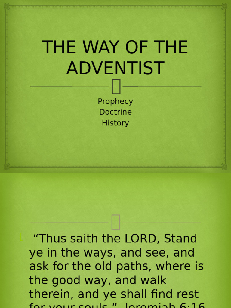 Adventist History and Prophetic Doctrine | PDF | Seventh Day Adventist ...