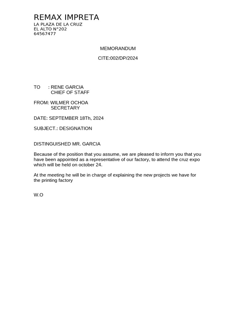 Appointment for Cruz Expo 2024 | PDF