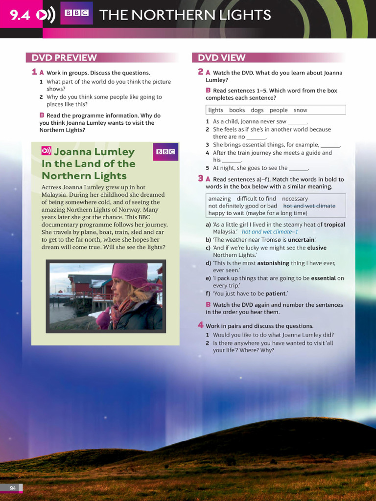 Northern Lights Tasks | PDF