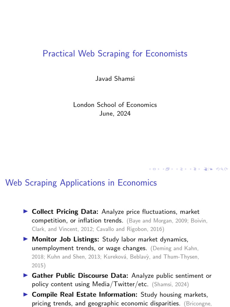 Practical Web Scraping For Economists 1744341390 | PDF | World Wide Web | Internet & Web