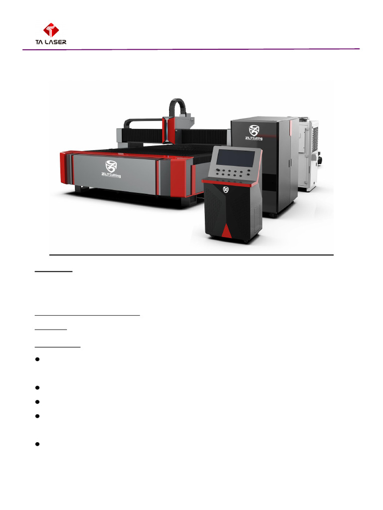 ZLT Ta FLX 3015 Fiber Laser Cutting Machine | PDF | Optical Fiber | Laser
