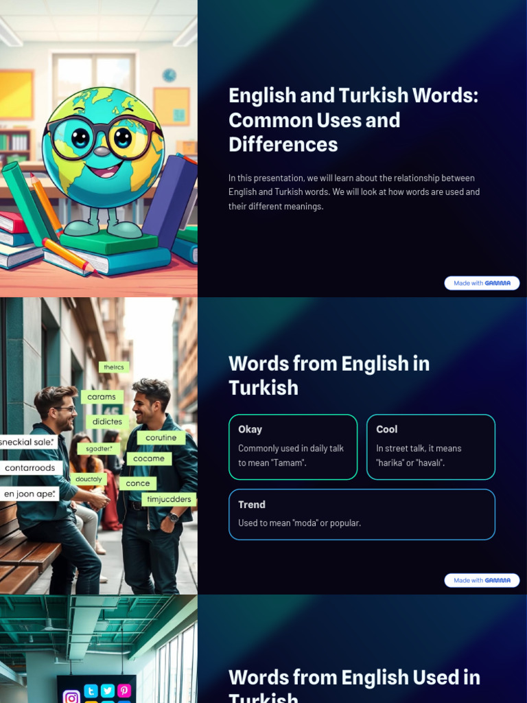 English and Turkish Words Common Uses and Differences | PDF