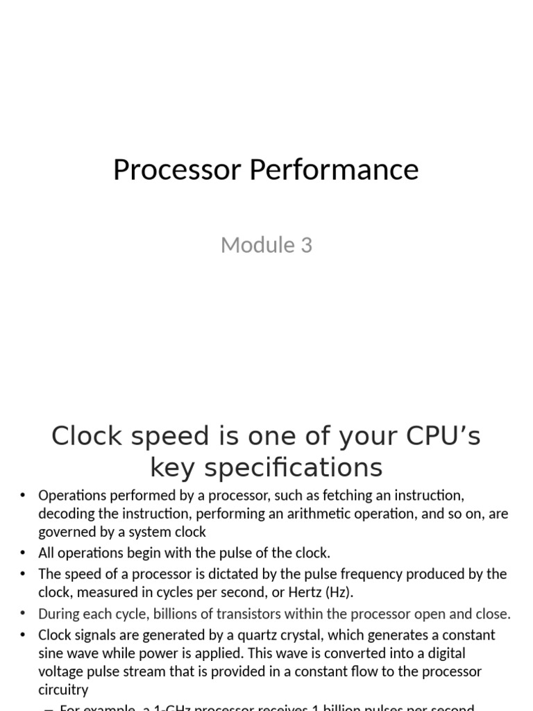 Understanding CPU Clock Speed and Performance | PDF | Central Processing Unit | Electronic ...