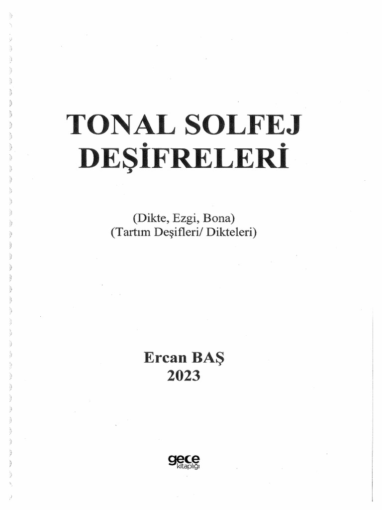 Tonal Solfej Deşifreleri - 011008 | PDF