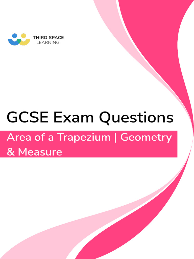 GCSE Exam Question Area of A Trapezium | PDF | Area | Mathematics