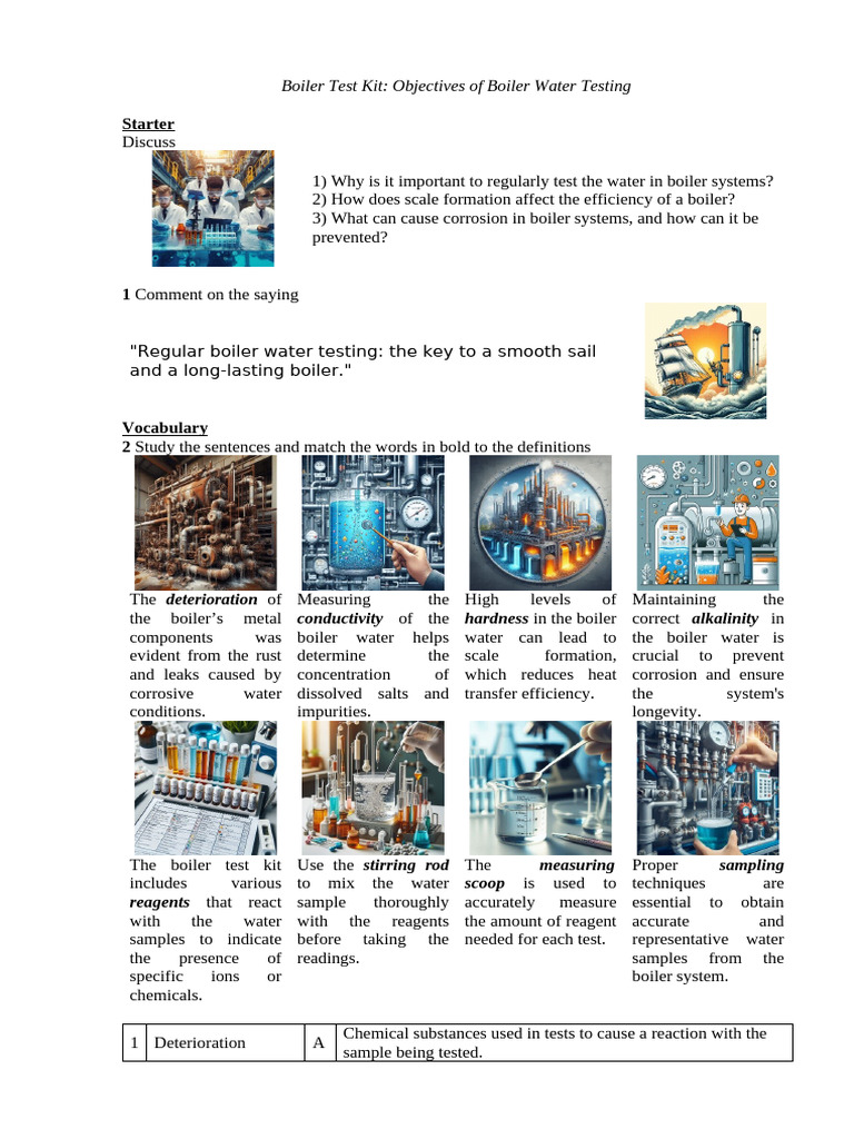 Boiler Test Kit_Objectives of Boiler Water Testing_Lesson | PDF | Water ...