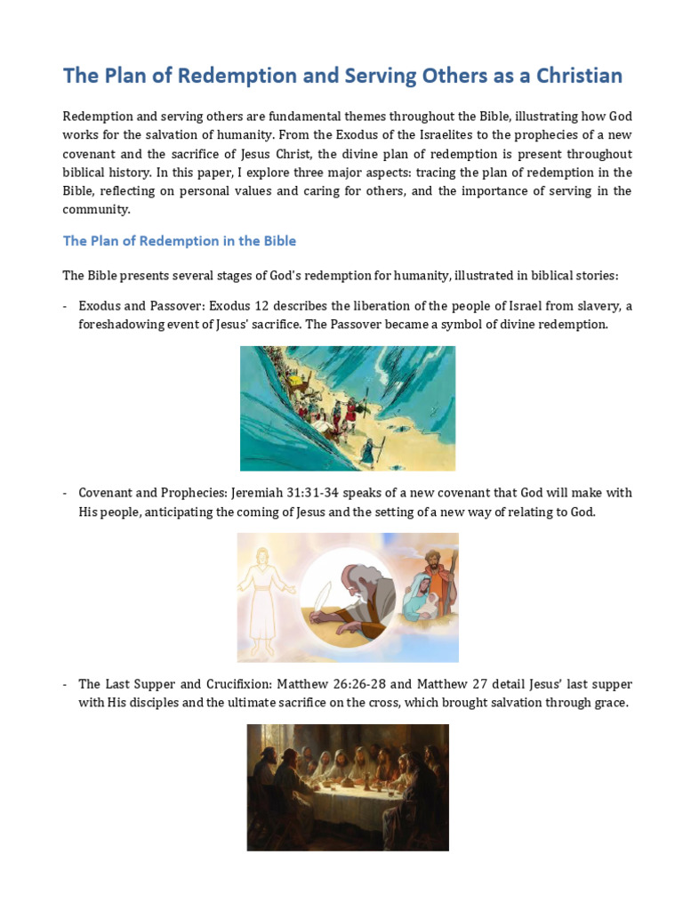 The Plan of Redemption and Serving Others 3 | PDF | Salvation | Jesus