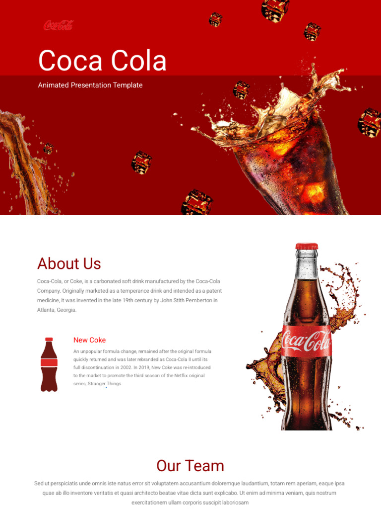 Animated Coca Cola Powerpoint Template | PDF | Coca Cola | Cola