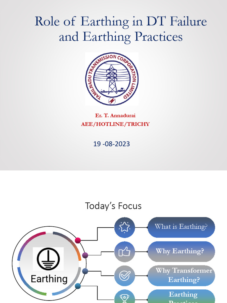 Earthing PPT Aee Ae Final - 3 | PDF | Electricity | Electromagnetism