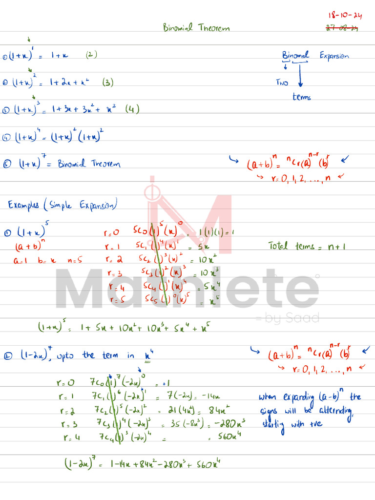 Binomial Theorem | PDF