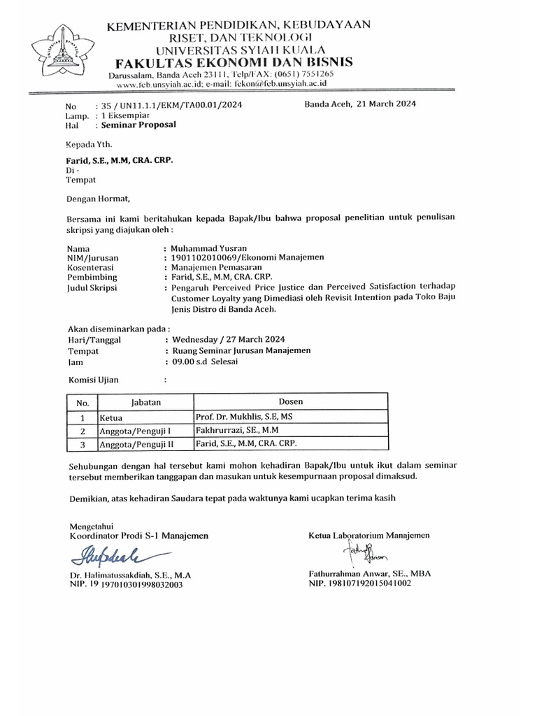 Undangan Sempro Yusran | PDF