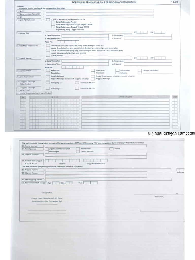 Surat Pindah Form | PDF