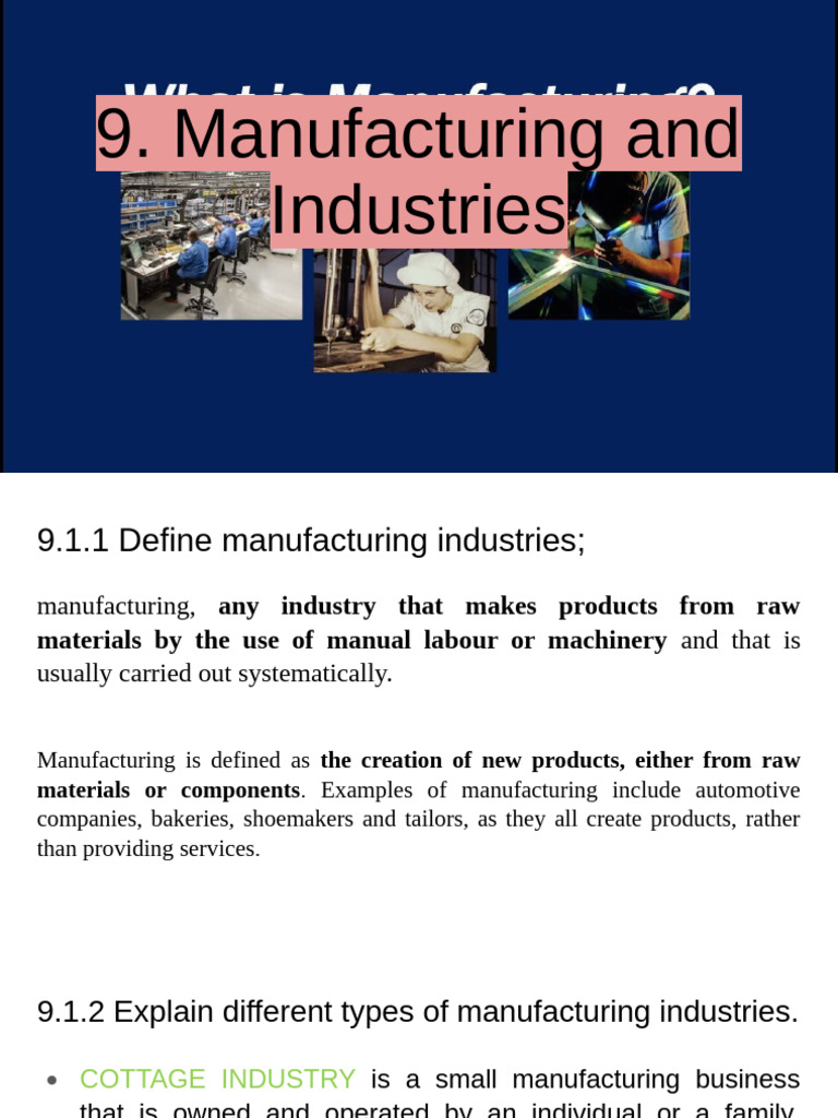 Manufacturing Industry Overview | PDF | Textiles | Wool
