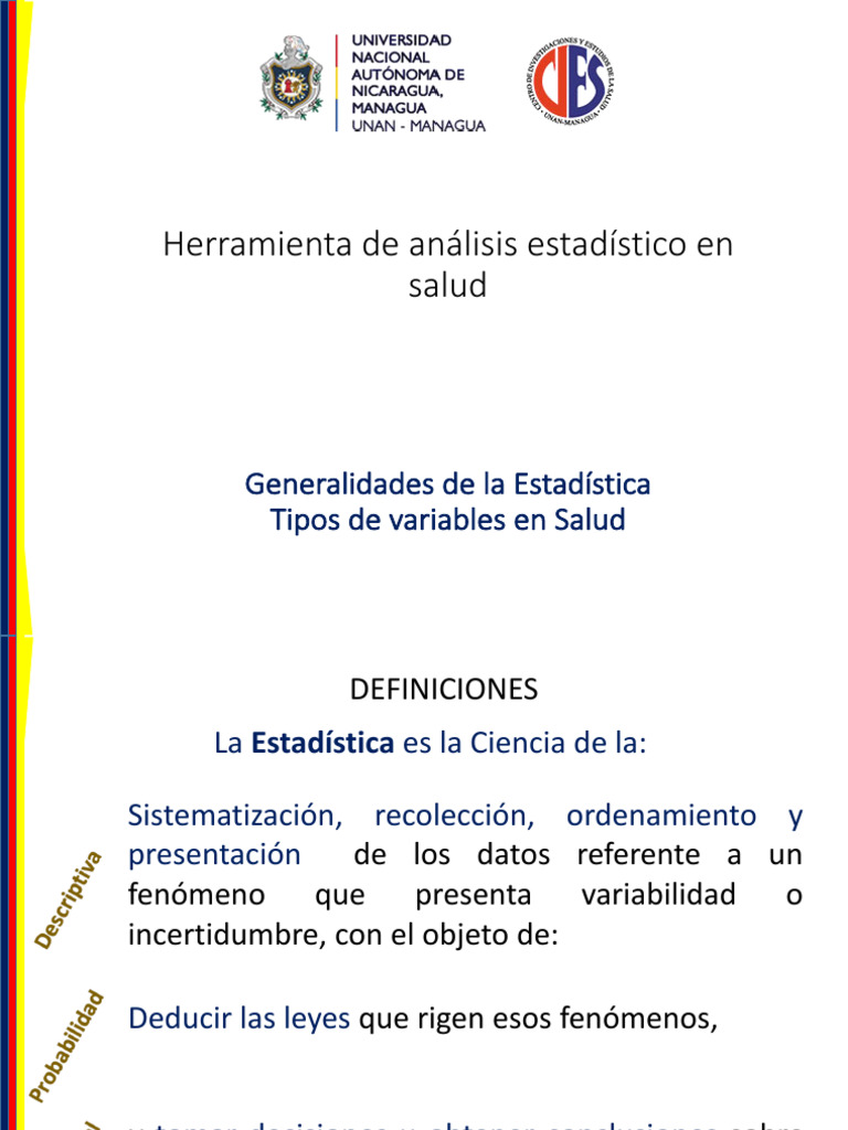 Generalidades y Tipos de Variables | PDF | Muestreo (Estadísticas) | Estadísticas