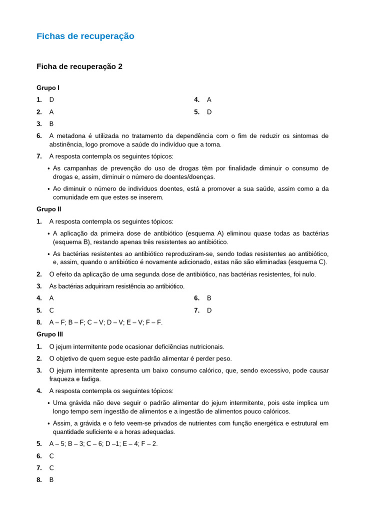 Cvid9 Ficha Recuperacao 2 Resol | PDF