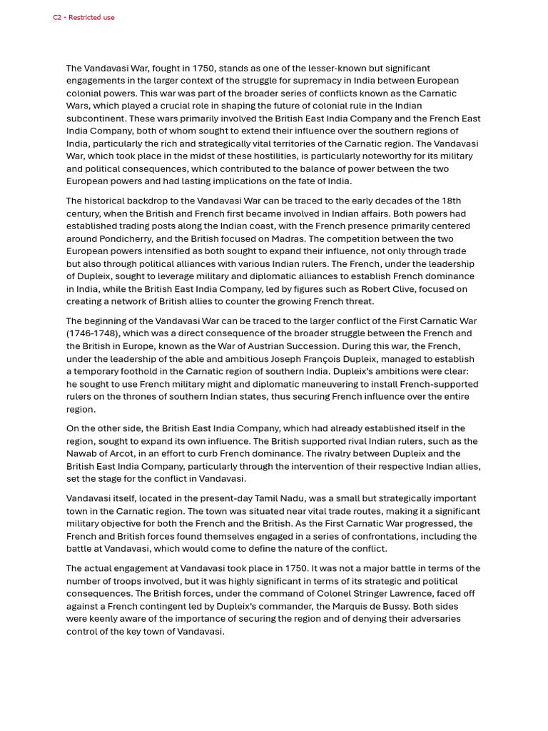 The Vandavasi War | PDF | Military | Warfare