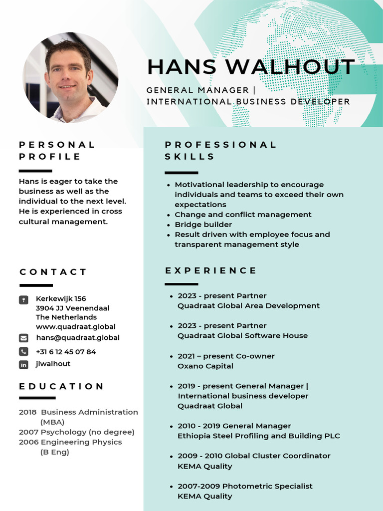 Curriculum Vitae Hans Walhout | PDF