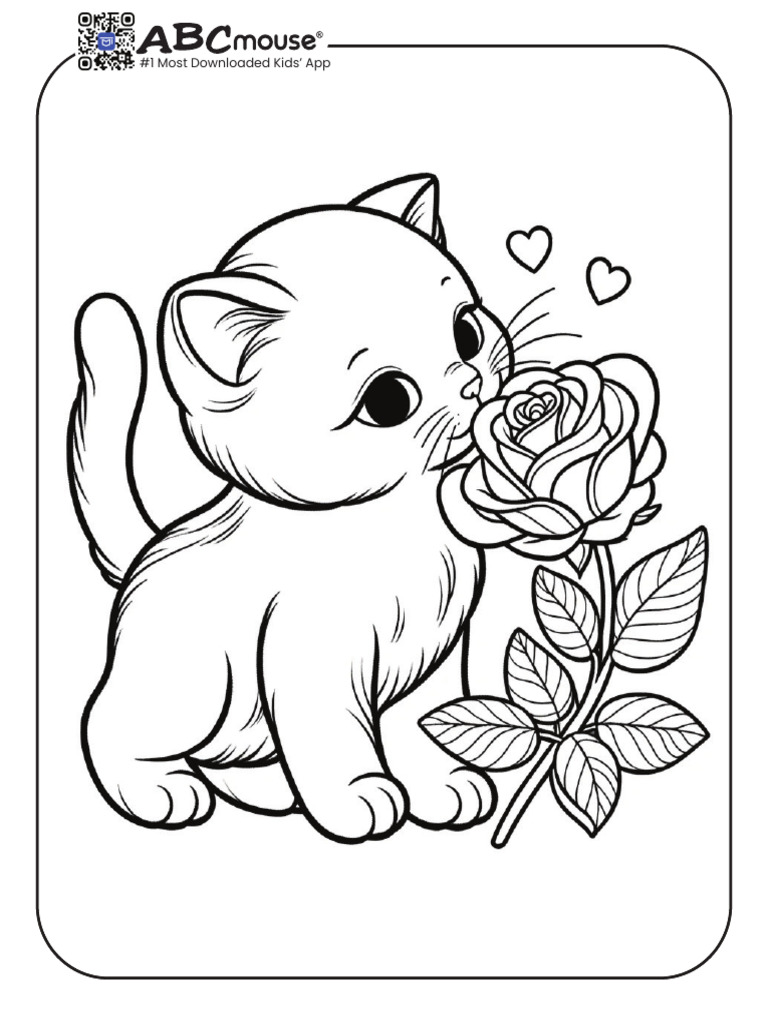 ABCmouse Rose Coloring Page 14 | PDF