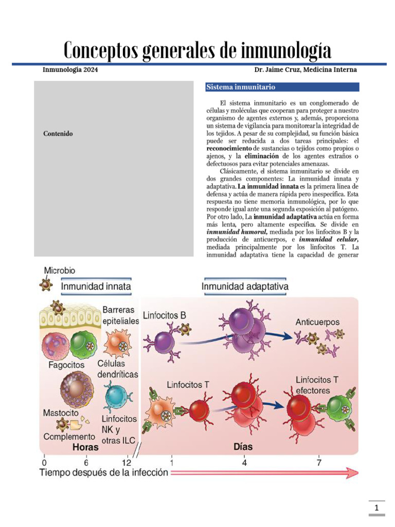 Inmunología - Conceptos generales de inmunología | PDF