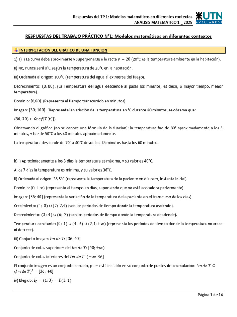Respuestas Del TP N°1 - AMI - UTN FRA - 2025 | PDF | Temperatura | Análisis matemático