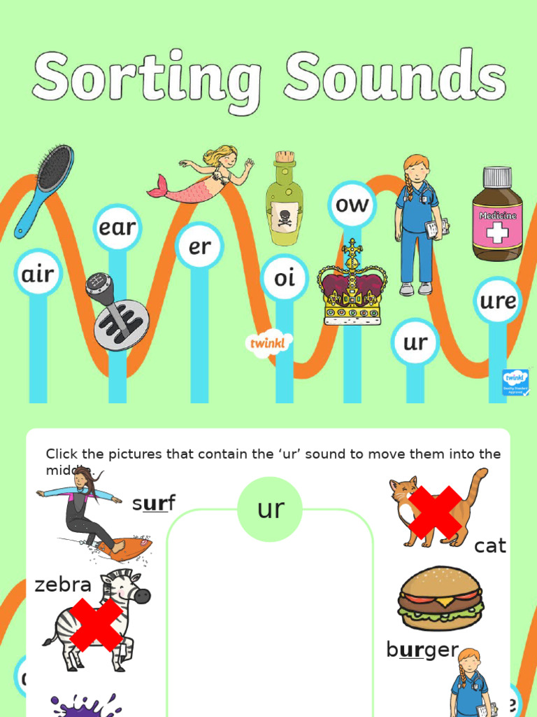 T L 527085b Ur Ow Oi Ear Air Ure Er Sorting Sounds Powerpoint Game Text ...