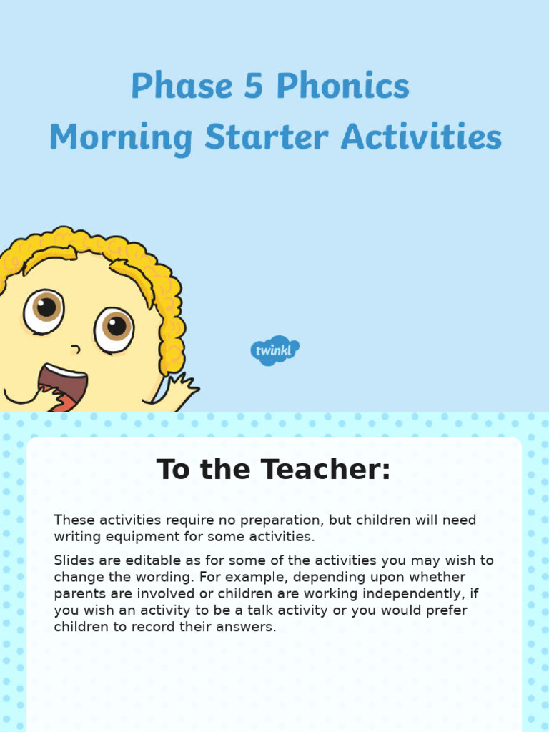 T T 252265 Phase 5 Phonics Morning Starter Activities Powerpoint - Ver ...